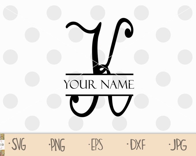 Uppercase K Letter Split Monogram Svg, Alphabet Split Name Frame, Split ...