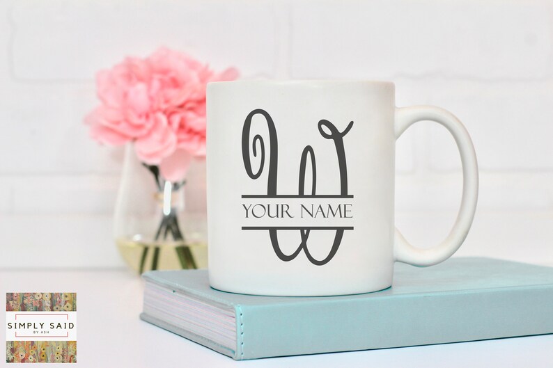 Split Letter W Svg - Split Monogram W Svg - Initial W Svg - Split ...