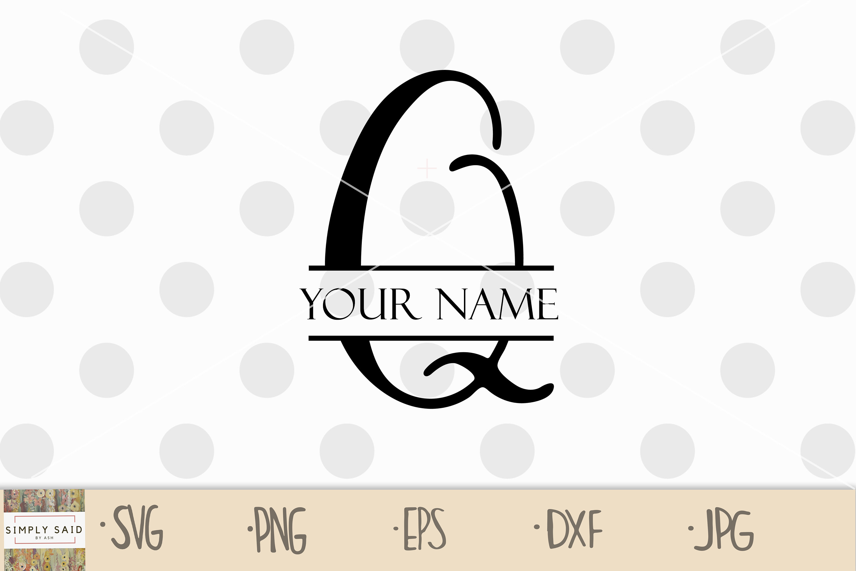 Split Letter Q Svg - Split Monogram Q Svg - Initial Q Svg - Split ...