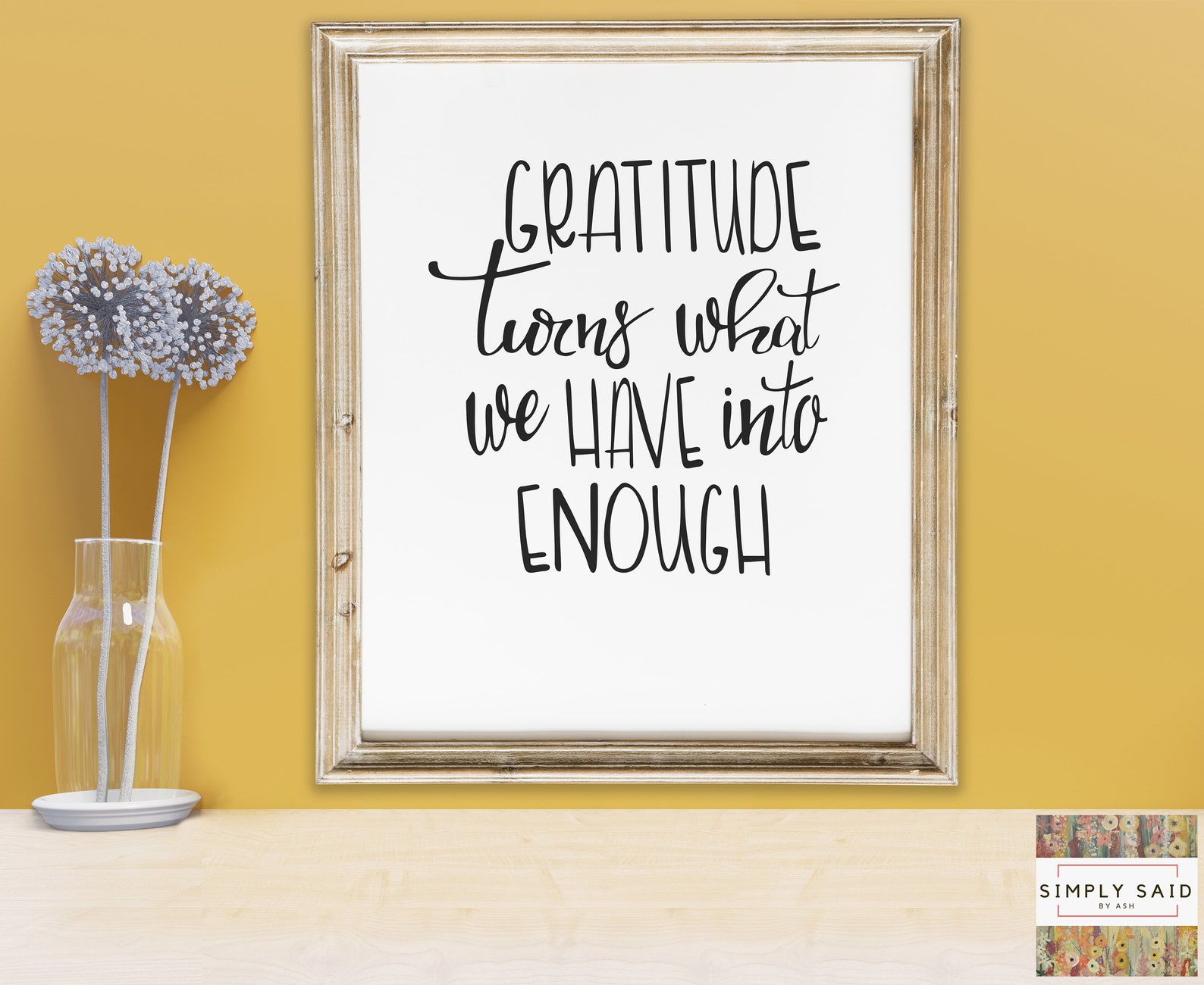 Gratitude Turns What We Have Into Enough SVG | Thankful Quote (digital ...
