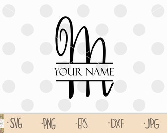 Split Letter M Svg Split Monogram M Svg Initial M Svg - Etsy