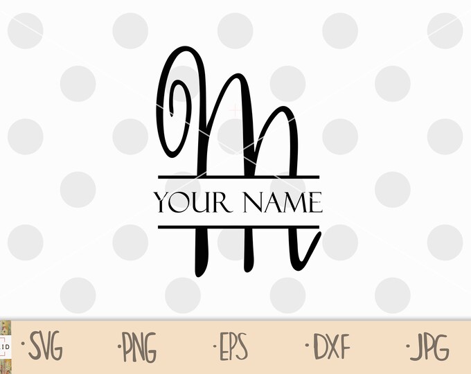 Split Letter M Svg Split Monogram M Svg Initial M Svg - Etsy