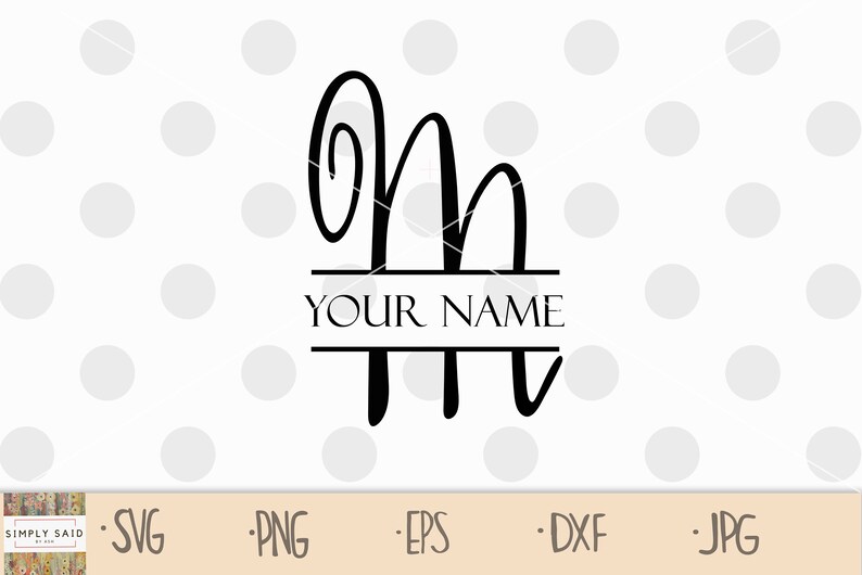 Split Letter M Svg - Split Monogram M Svg - Initial M Svg - Split ...