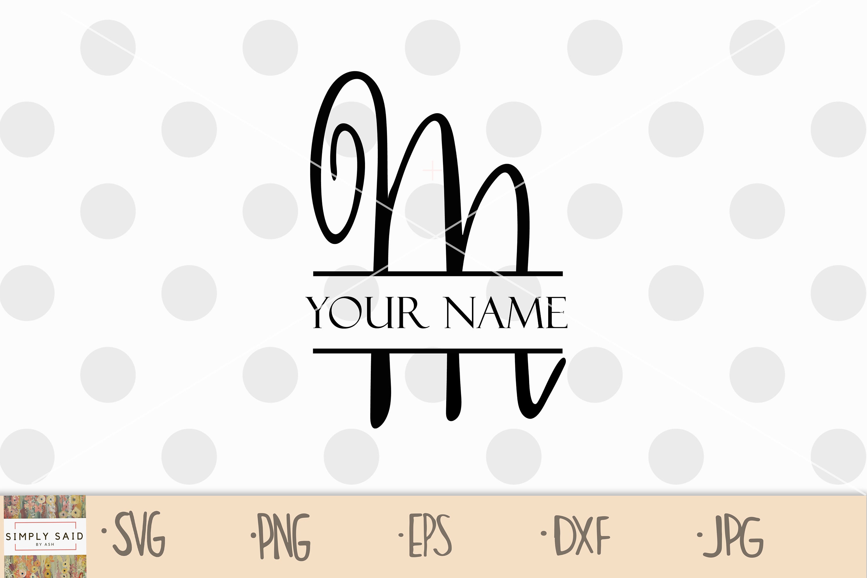 Split Letter M Svg - Split Monogram M Svg - Initial M Svg - Split ...
