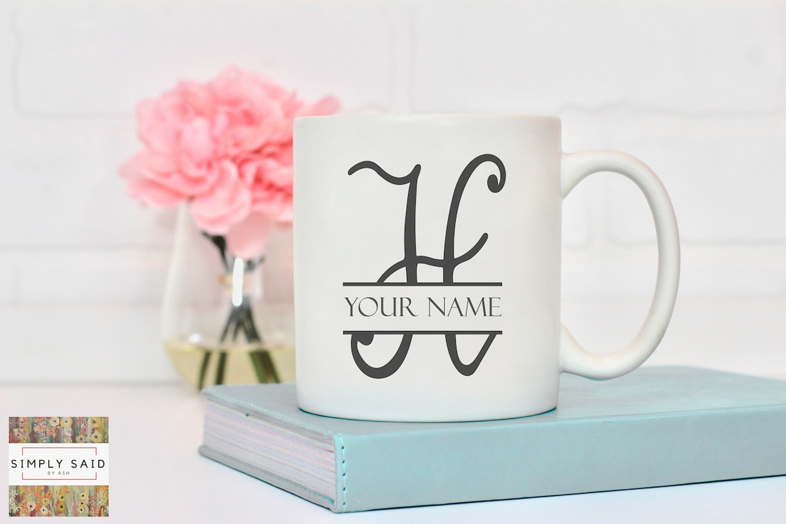 Split Letter H Svg - Split Monogram H Svg - Initial H Svg - Split ...