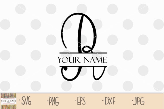 Split Letter R Svg Split Monogram R Svg Initial R Svg | Etsy