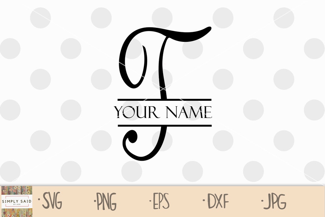 Split Letter T Svg - Split Monogram T Svg - Initial T Svg - Split ...