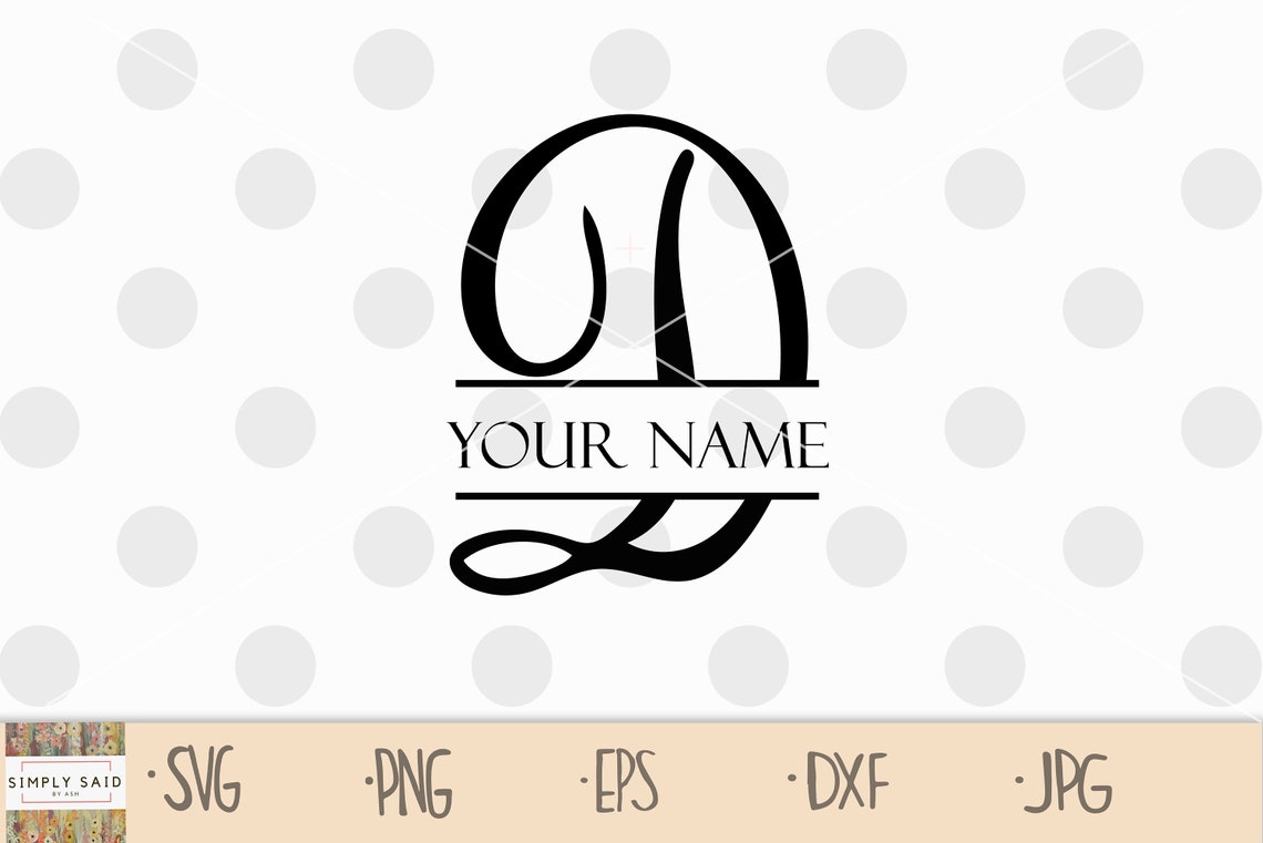 Split Letter D Svg - Split Monogram D Svg - Initial D Svg - Split ...