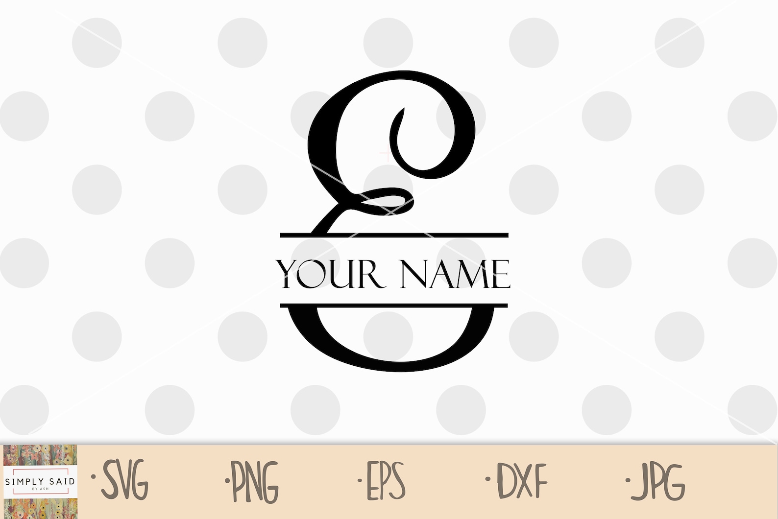 Split Letter E Svg - Split Monogram E Svg - Initial E Svg - Split ...