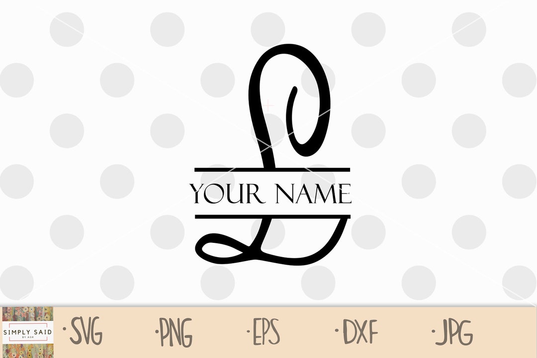 Split Letter L Svg - Split Monogram L Svg - Initial L Svg - Split ...