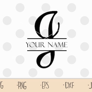 Split Letter J Svg - Split Monogram J Svg - Initial J Svg - Split ...