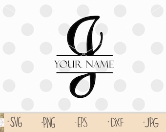 Letter J Split Monogram SVG Digital Download - Etsy