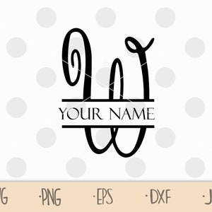 Split Letter W Svg - Split Monogram W Svg - Initial W Svg - Split ...