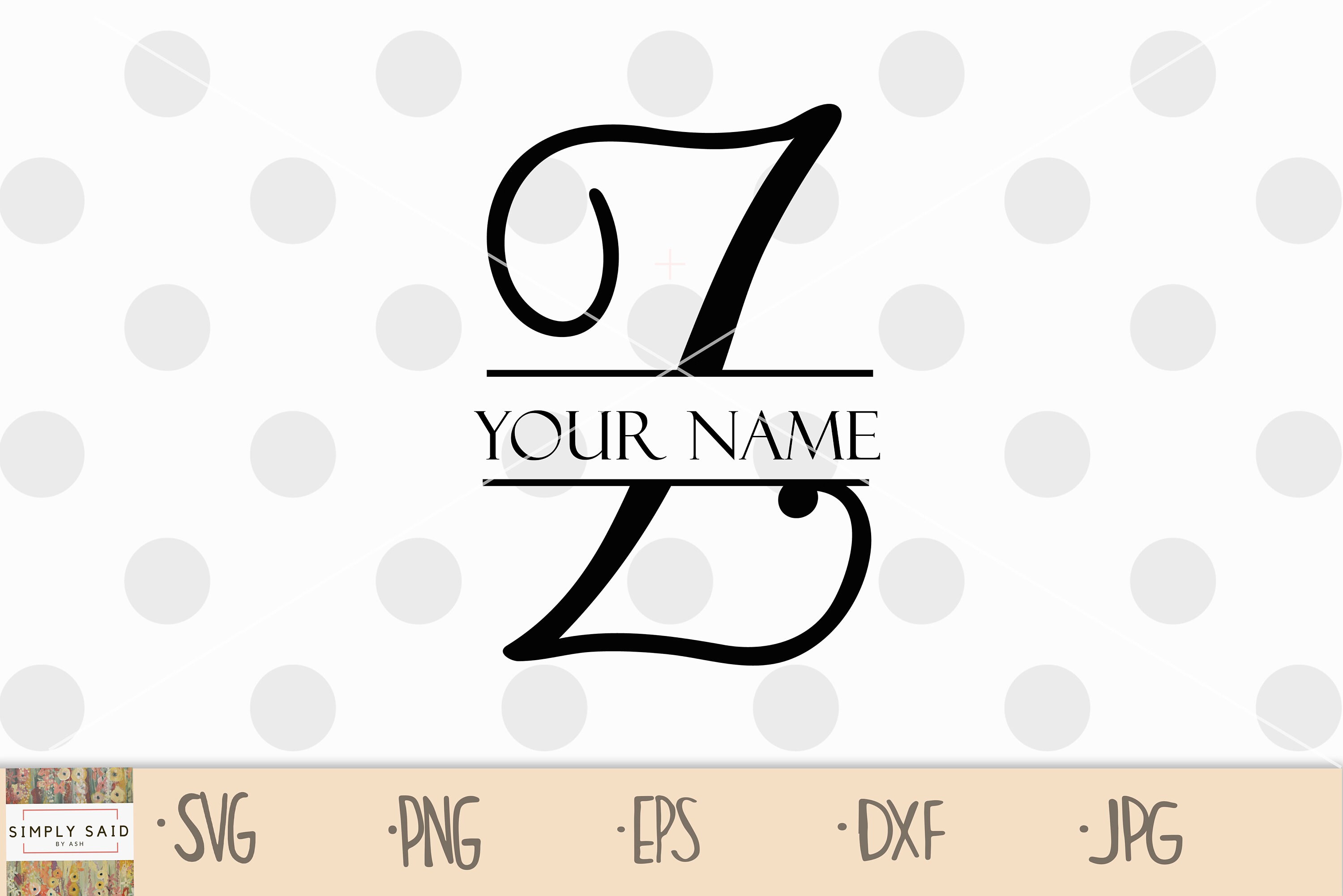 Split Letter Z Svg - Split Monogram Z Svg - Initial Z Svg - Split ...