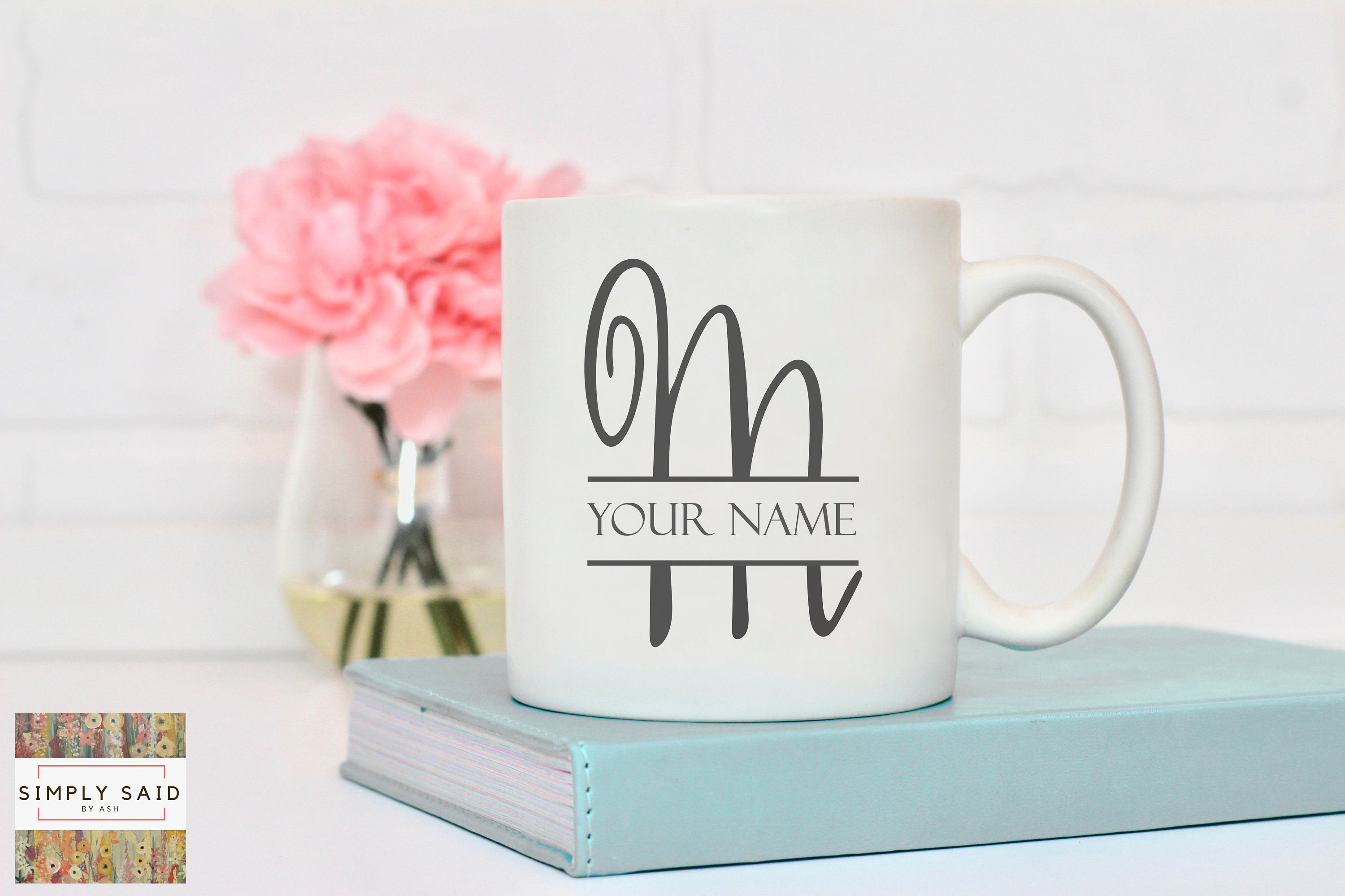 Split Letter M Svg - Split Monogram M Svg - Initial M Svg - Split ...