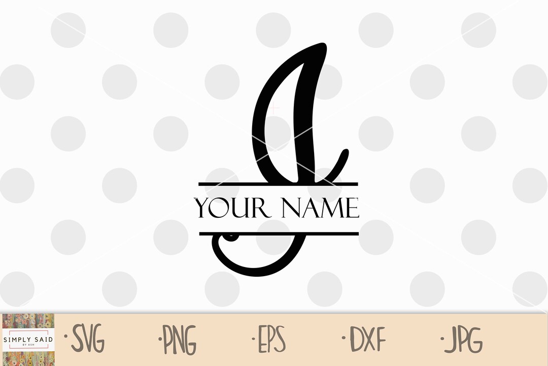 Split Letter I Svg - Split Monogram I Svg - Initial I Svg - Split ...