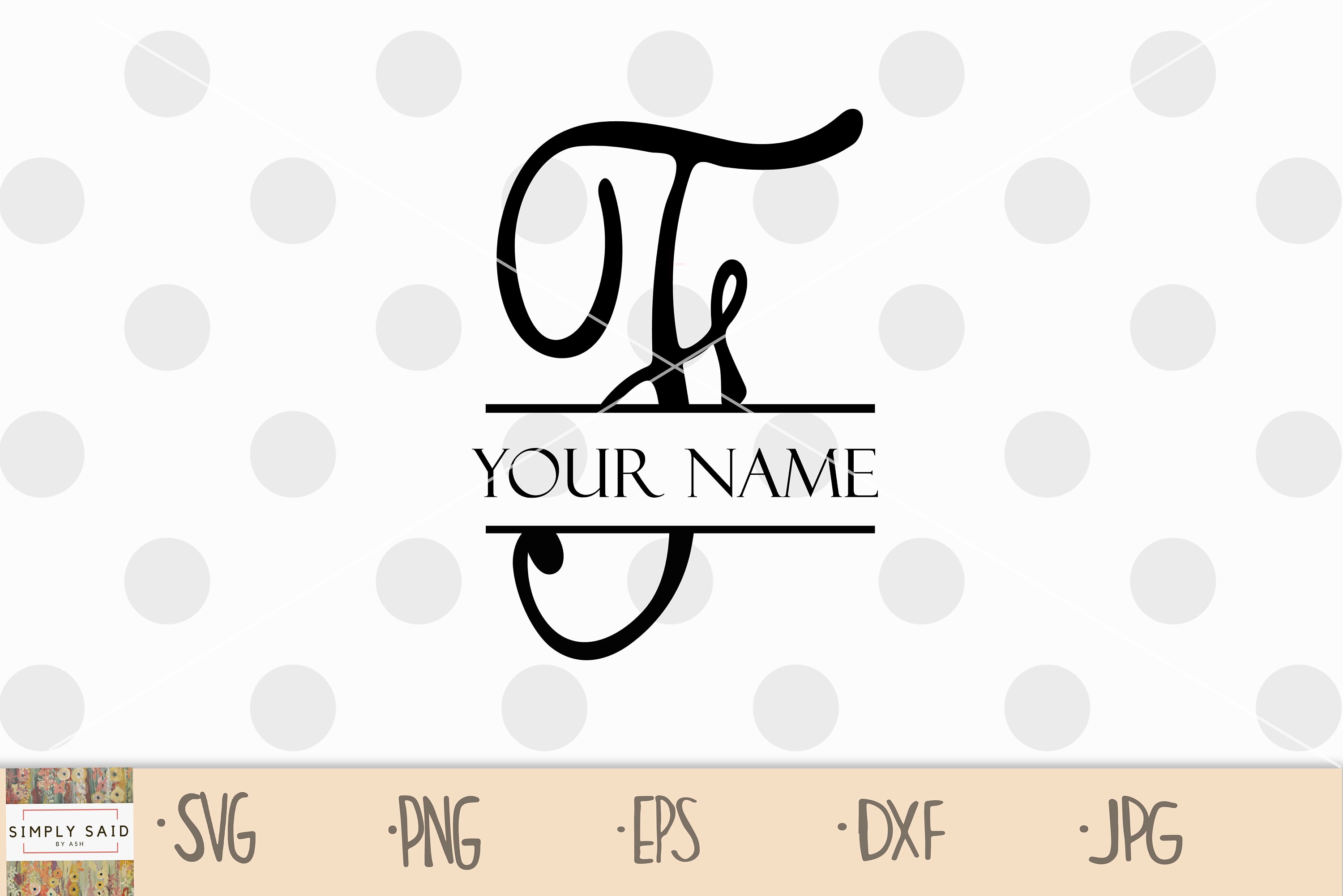 Split Letter F Svg - Split Monogram F Svg - Initial F Svg - Split ...