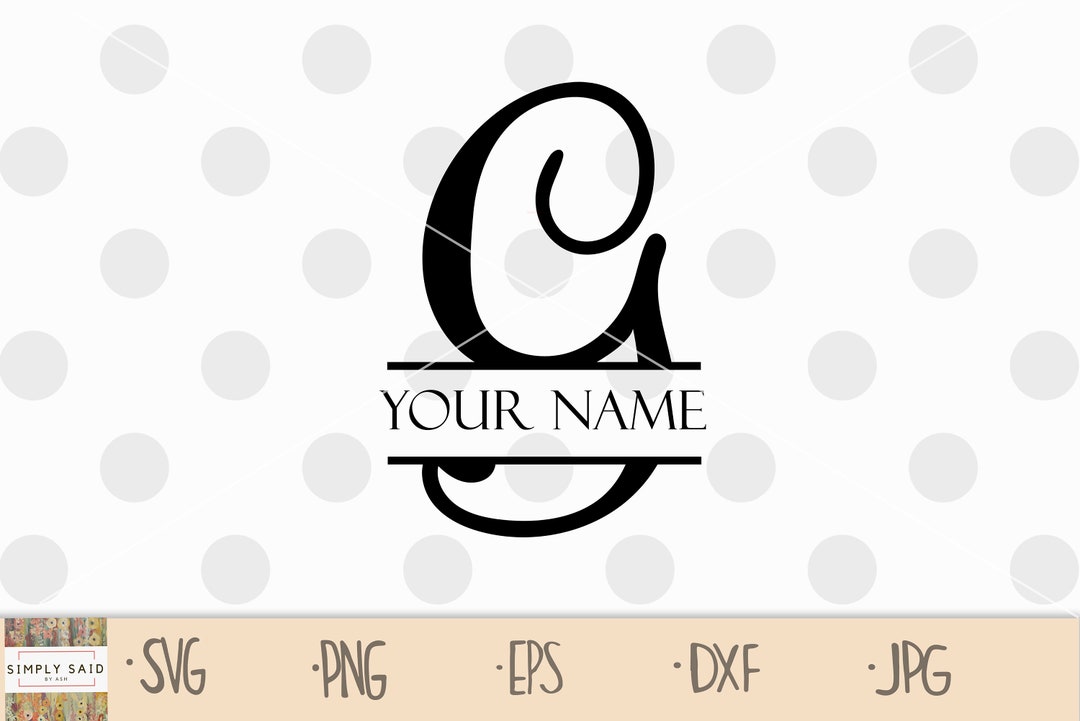 Split Letter G Svg - Split Monogram G Svg - Initial G Svg - Split ...
