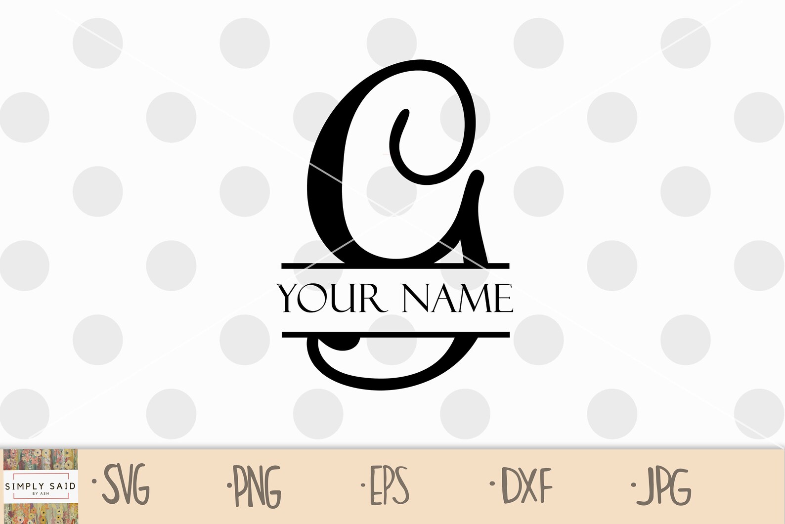 Split Letter G Svg - Split Monogram G Svg - Initial G Svg - Split ...