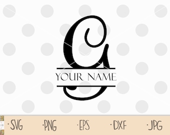 G Split Monogram Svg - Etsy