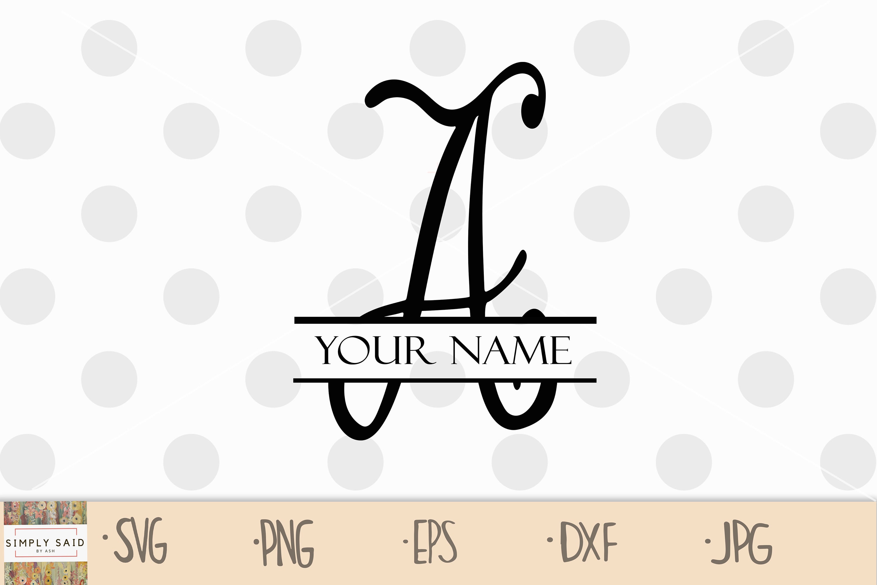 Split Letter A Svg - Split Monogram A Svg - Initial A Svg - Split ...