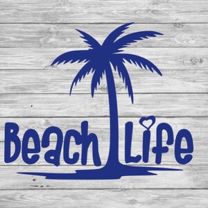 Beach Life Decal- Free Shipping - Etsy