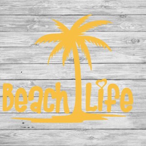 Beach Life Decal- Free Shipping - Etsy