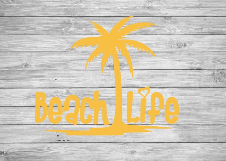 Beach Life Decal Free Shipping | Etsy