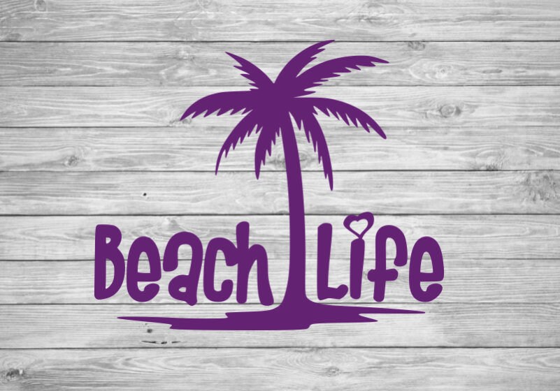 Beach Life Decal Free Shipping | Etsy