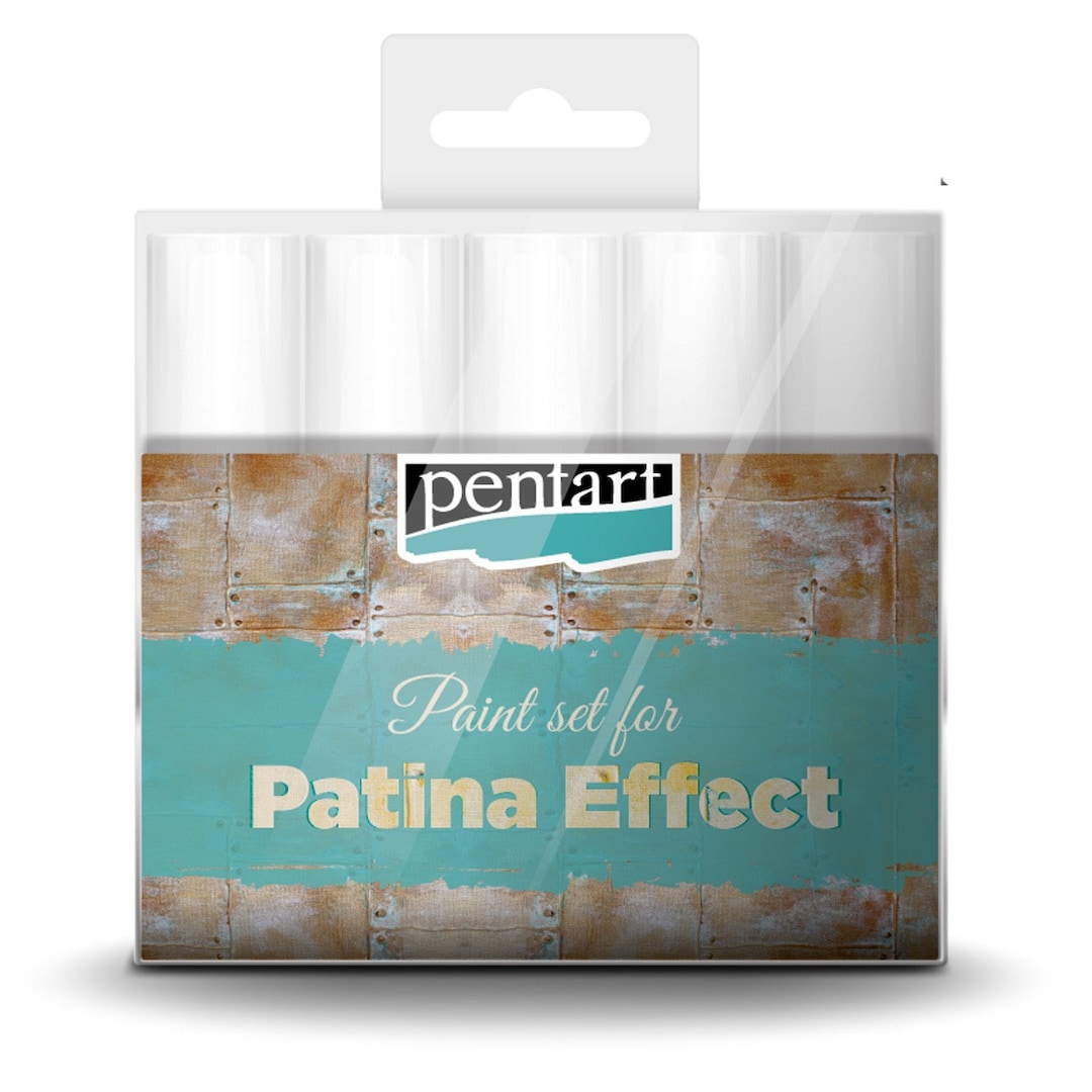 Pentart Patina Effect Paint Set|5 X 20 Ml|natural Patina - Mixed Media ...