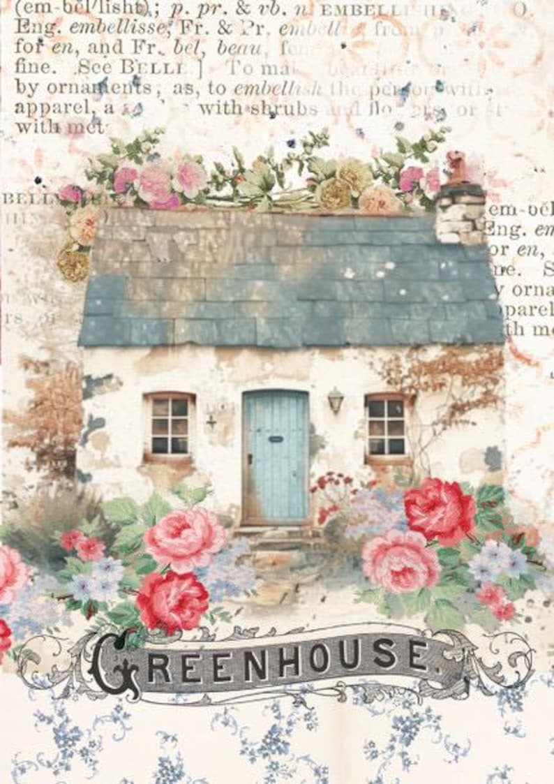Spring Cottage |decoupage Queen | Ellen J Goods Cottages 2026 | A4 A3 ...