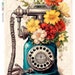 Old School Floral Telephone| Paper Designs #0038|A4 Paper - Decoupage ...