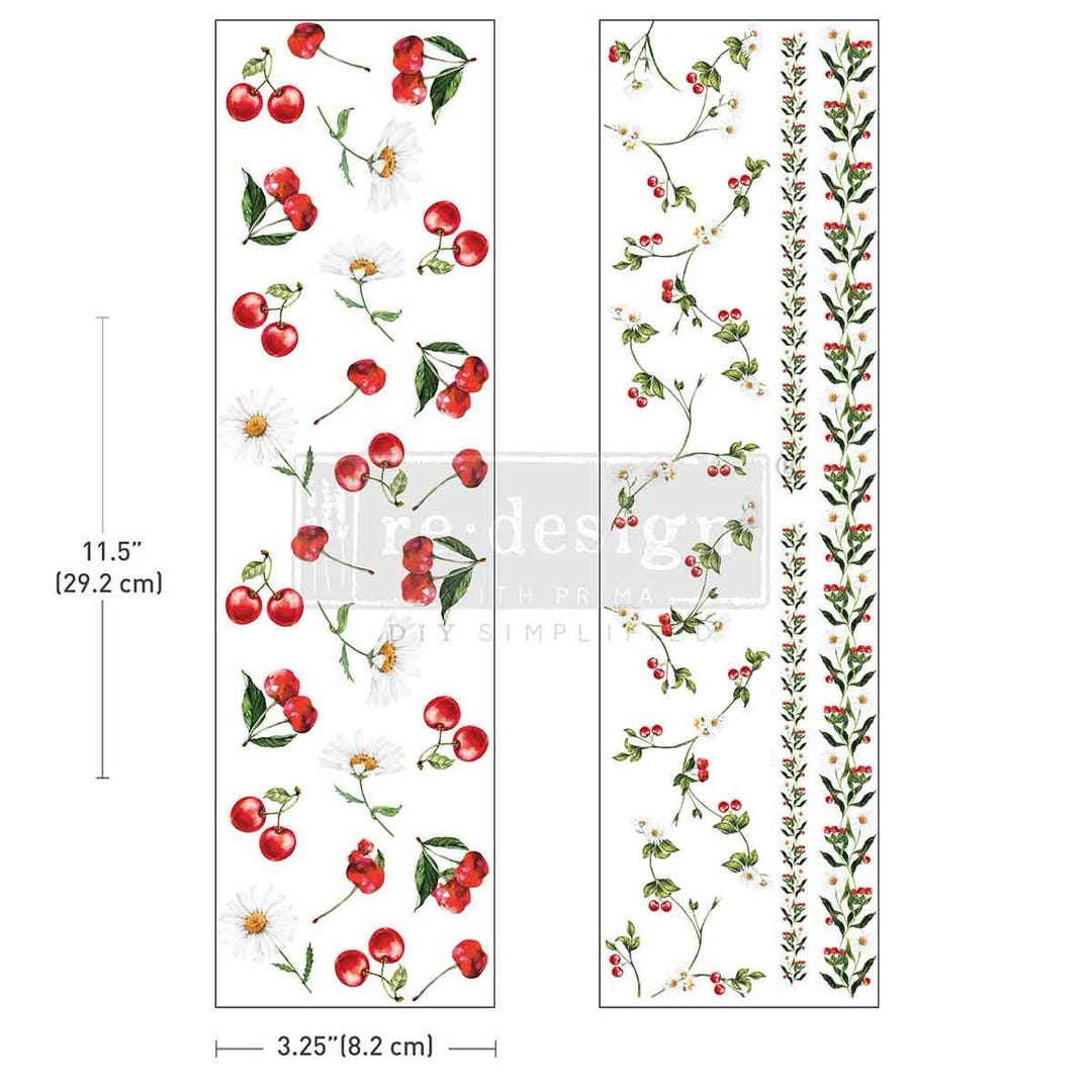Daisy Cherry Delight | Lux Transfer|redesign With Prima 3.25" X 11.5 ...