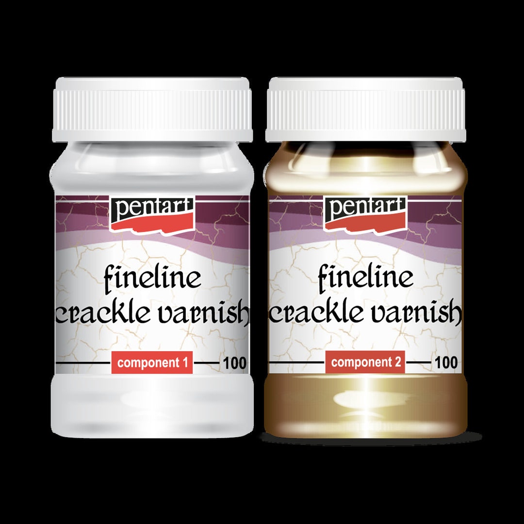 Fineline Crackle Varnish 2 Component|pentart|100ml|mixed Media ...