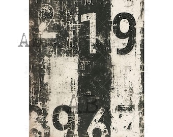 Ephemera Number Labels |AB Studios #5201 - A4 Decoupage Paper ...