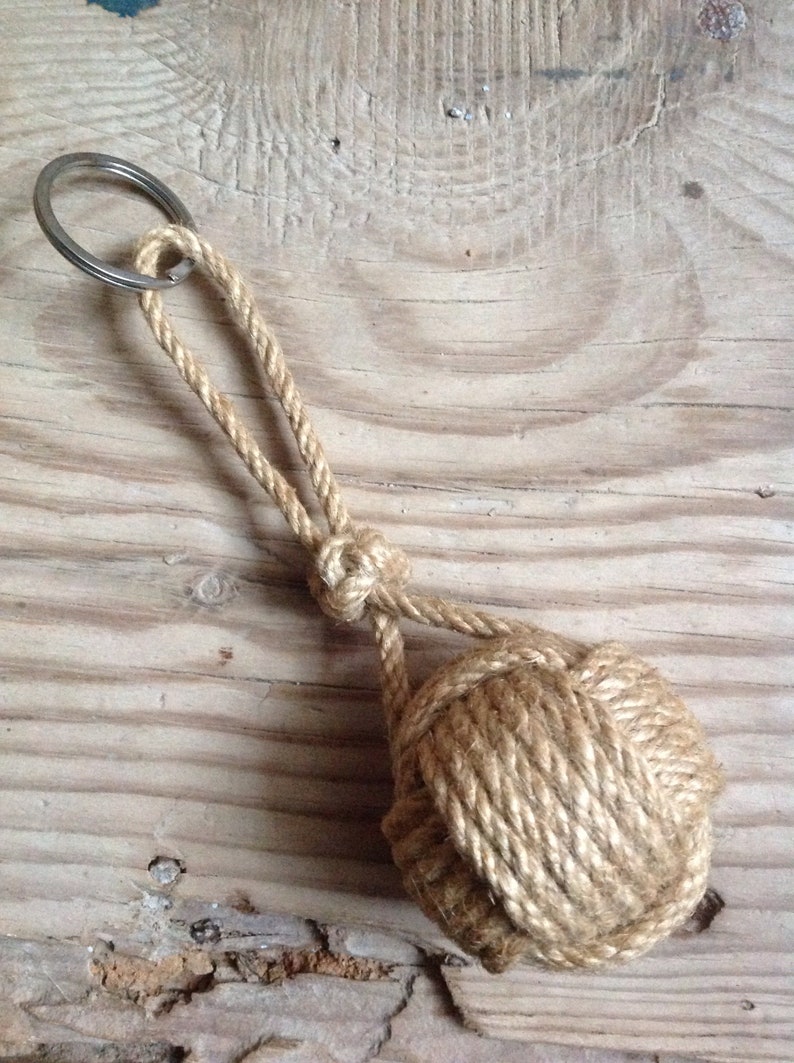 Keychain Floating Made of Jute Rope Maritime Nautical Motorboat Sailing ...