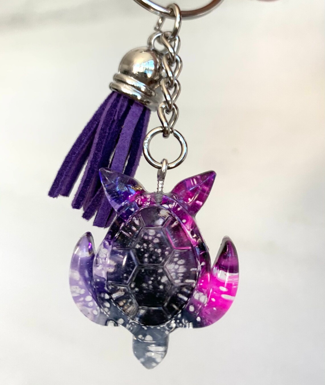 Keychain Sea Turtle Purple | Etsy