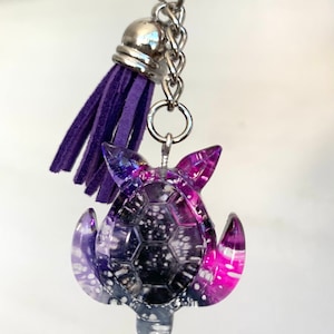Keychain Sea Turtle Purple | Etsy