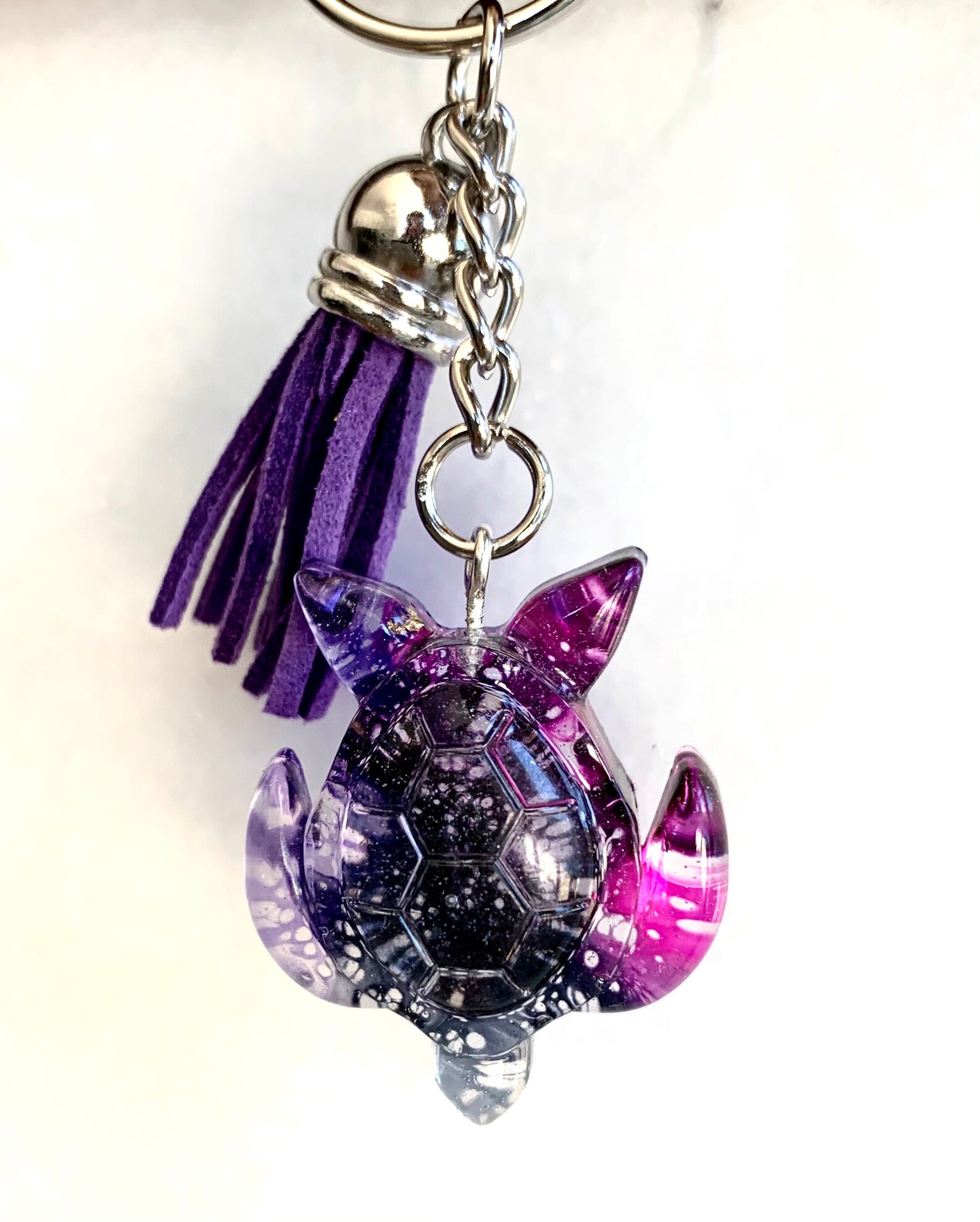 Keychain Sea Turtle Purple | Etsy