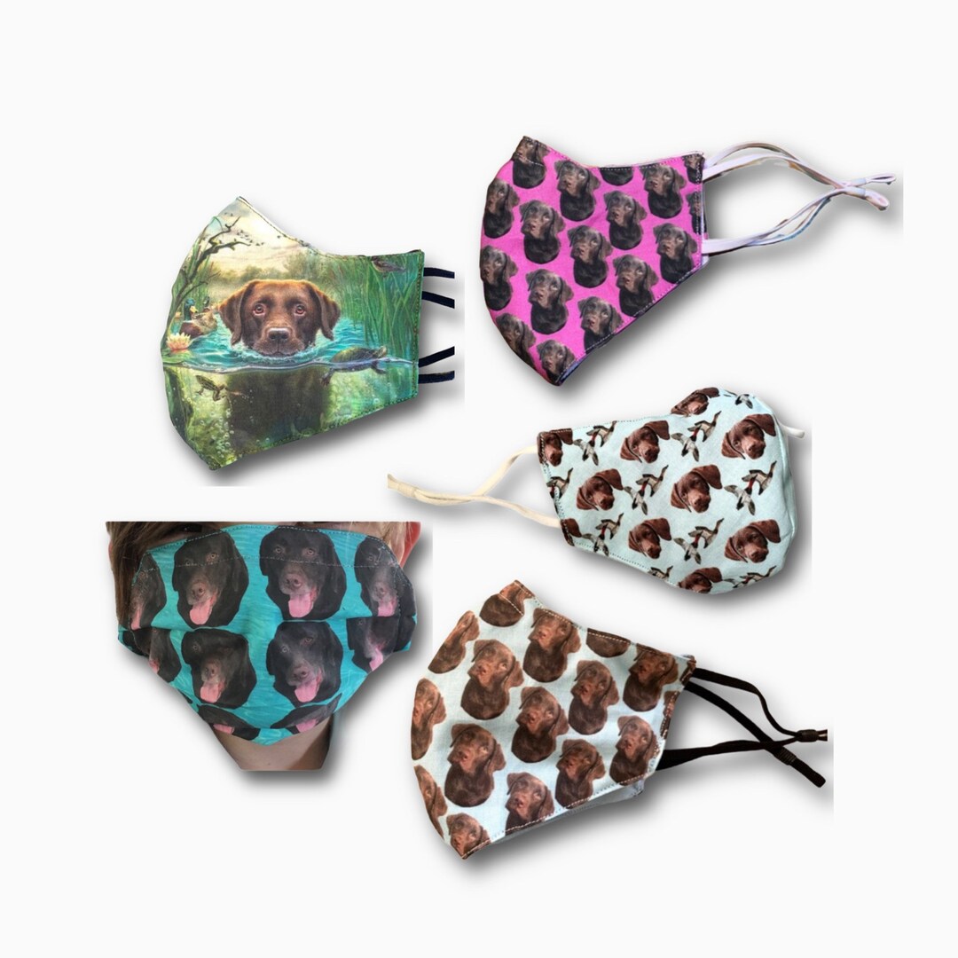Various Chocolate Lab Face Masks - Etsy