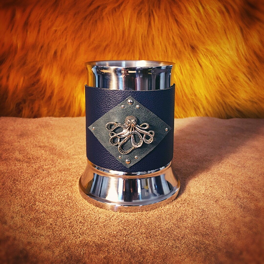 Blue Leather Octopus Kraken Medieval Tankard Insulated - Etsy