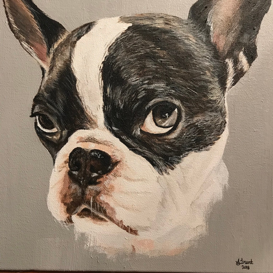 Custom Painted Pet Portraits-acrylic on Canvas - Etsy