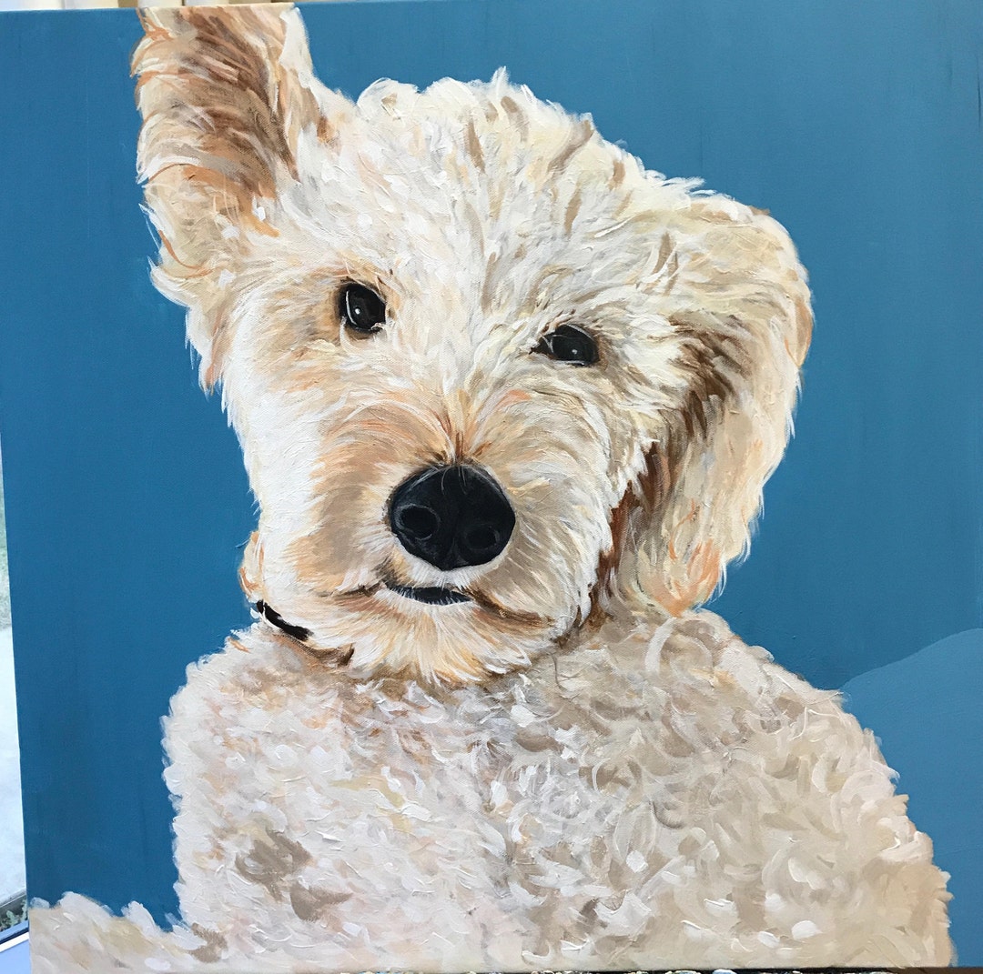 Custom Painted Pet Portraits-acrylic on Canvas - Etsy