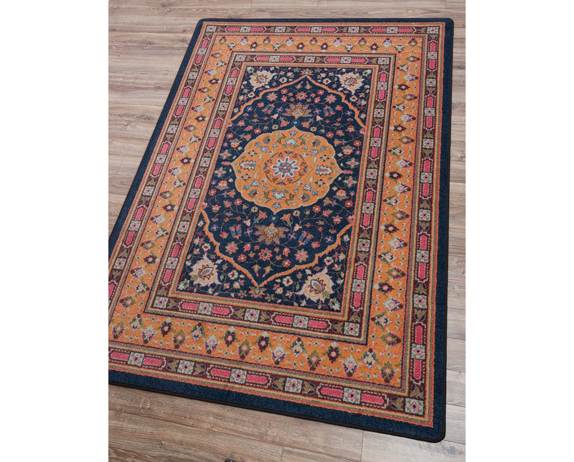 Orange Persian Style Rug Persian Style Area Rug Persian - Etsy