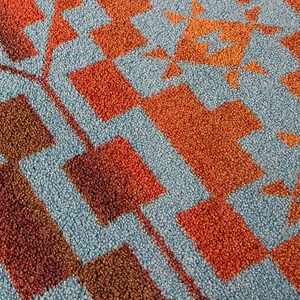 Bright Native American Style Rug, Red Native American Style Rug, Bright ...