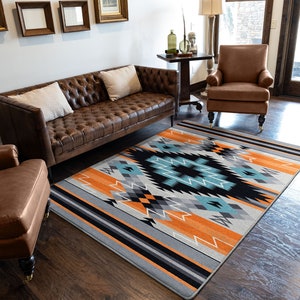 Aztec Rug, Aztec Area Rug, Native American Style Rug, Native American ...