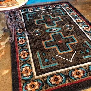 Brown Southwestern Rug, Brown Southwest Rug, Brown Southwestern Area ...