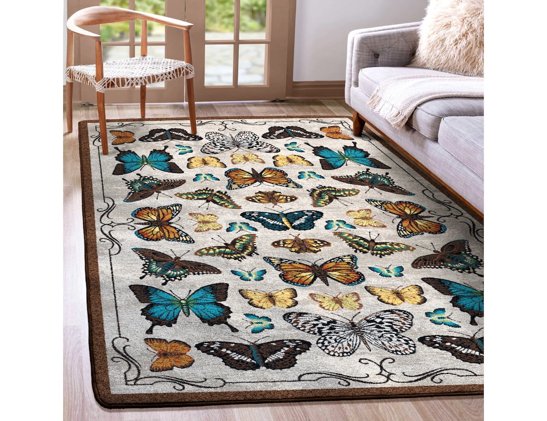 Butterfly Rug, Butterflies Rug, Butterfly Area Rug, Butterfly Rugs ...