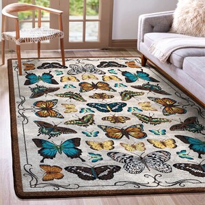 Butterfly Rug, Butterflies Rug, Butterfly Area Rug, Butterfly Rugs ...