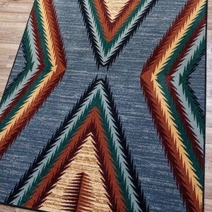 Blue Southwestern Rug Southwest Rug Southwestern Rug Native American ...